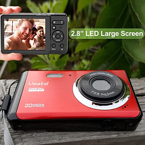 Mini Digital Camera, Vmotal FHD 1080P Kids Camera 20MP Cameras for Photography 2.8 inch LCD Point and Shoot Digital Cameras Vlogging Camera for Kids Teens Beginners Elderly-Holiday Birthday Gift