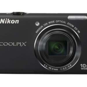 Nikon COOLPIX S6200 16 MP Digital Camera with 10x Optical Zoom NIKKOR ED Glass Lens and HD 720p Video (Black)