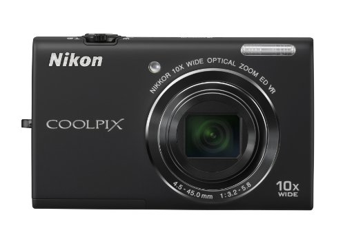 Nikon COOLPIX S6200 16 MP Digital Camera with 10x Optical Zoom NIKKOR ED Glass Lens and HD 720p Video (Black)