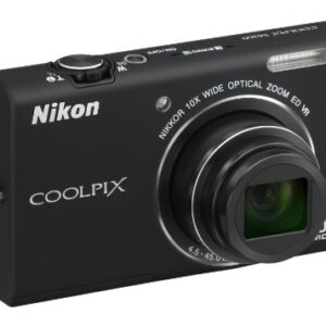 Nikon COOLPIX S6200 16 MP Digital Camera with 10x Optical Zoom NIKKOR ED Glass Lens and HD 720p Video (Black)