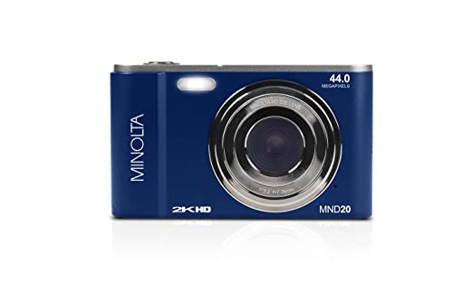 Minolta MND20 44 MP / 2.7K Ultra HD Digital Camera (Blue)