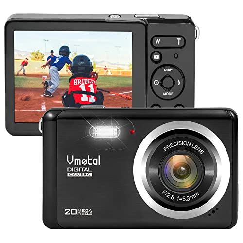 Digital Camera for Teens Camera, 20MP Digital Camera FHD 1080P Rechargeable Compact Point and Shoot Camera Vlogging Camera YouTube for Teens Students Boys Girls Seniors (Black)