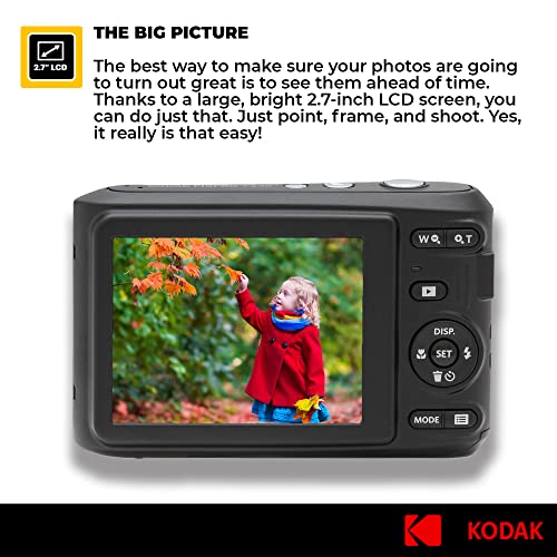 Kodak PIXPRO FZ45 Digital Camera + Black Point & Shoot Camera Case + Transcend 64GB SD Memory Card + Tri-fold Memory Card Wallet + Hi-Speed SD USB Card Reader + More! (Red)