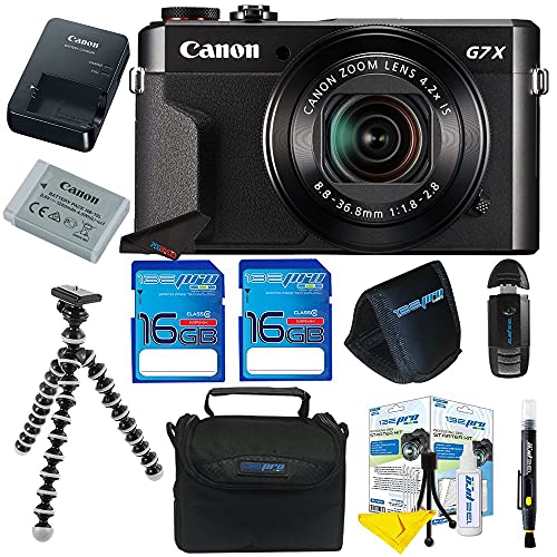 Canon PowerShot G7 X Mark II Digital Camera + Pixi-Basic Accessory Kit- International Version (Renewed)