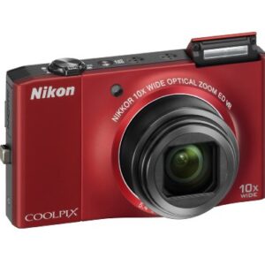 Nikon Coolpix S8000 14.2 MP Digital Camera with 10x Optical Vibration Reduction (VR) Zoom and 3.0-Inch LCD (Red)