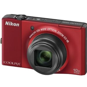 Nikon Coolpix S8000 14.2 MP Digital Camera with 10x Optical Vibration Reduction (VR) Zoom and 3.0-Inch LCD (Red)