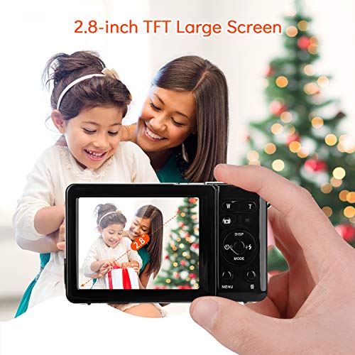 HD Digital Camera with 2.8" TFT Screen,20MP 1080P Rechargeable Point and Shoot Camera,Video Camera Compact Portable Cameras for Kids, Beginner,Students,Teens with 8X Digital Zoom