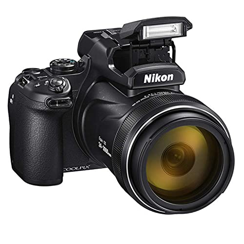 Nikon COOLPIX P1000 16.7 Digital Camera + 128GB Card, Tripod, Flash, and More (18pc Bundle) (Renewed), Black