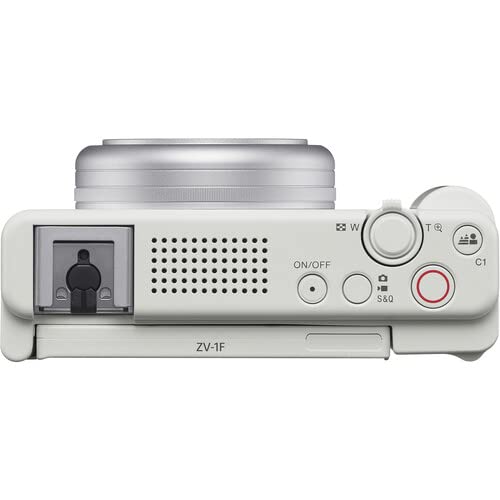 Sony ZV-1F Vlogging Camera (White) with Advanced Accessory and Travel Bundle