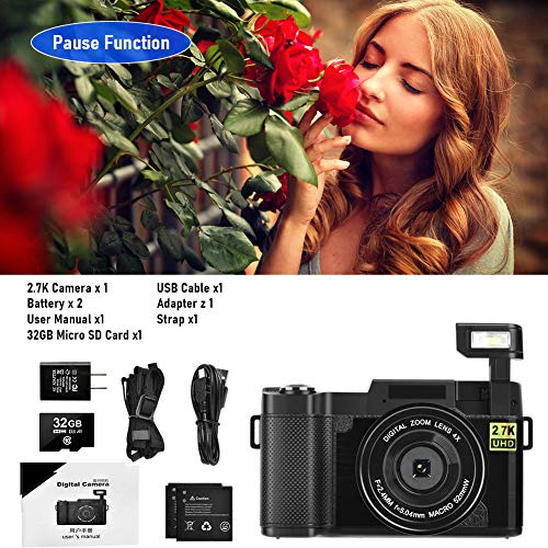 Keculbo 2.7K Camera Digital Camera 30 MP Vlogging Camera (G06B)