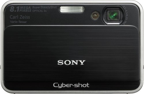 Sony Cybershot DSC-T2 8MP Digital Camera with 3x Optical Zoom (Black)