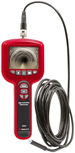 Triplett BR260 High Definition Videoscope with Waterproof 5.5mm Camera, 3" Color LCD Display, and 2M Cable