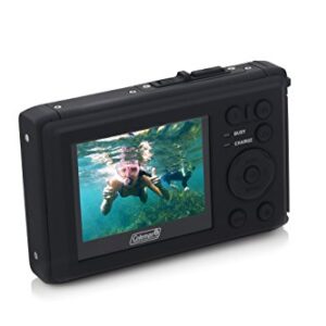 Coleman C40WP-BL Venture HD 20 Mega Pixels Waterproof Underwater Digital Camera with Full 1080p HD Video, 2.5" LCD & 8X Digital Zoom, Blue