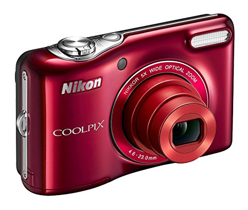 Nikon COOLPIX L30 20.1 MP Digital Camera with 5x Zoom NIKKOR Lens and 720p HD Video (Red) (Discontinued by Manufacturer)