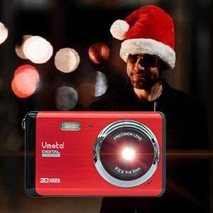 Digital Camera, Kids Camera FHD 1080P 20MP Vlogging Camera with LCD Screen 8X Zoom Compact Portable Mini Rechargeable Camera Gifts for Students Teens Adults Girls Boys-Red