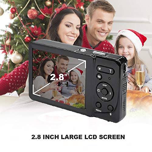 Digital Camera, Kids Camera FHD 1080P 20MP Vlogging Camera with LCD Screen 8X Zoom Compact Portable Mini Rechargeable Camera Gifts for Students Teens Adults Girls Boys-Red