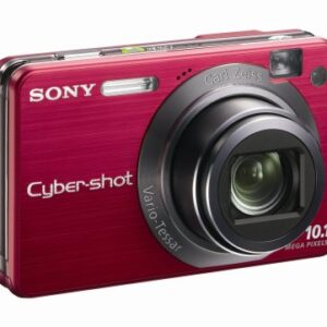 Sony Cybershot DSCW170/R 10.1MP Digital Camera with 5x Optical Zoom with Super Steady Shot (Red)