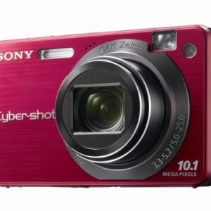 Sony Cybershot DSCW170/R 10.1MP Digital Camera with 5x Optical Zoom with Super Steady Shot (Red)