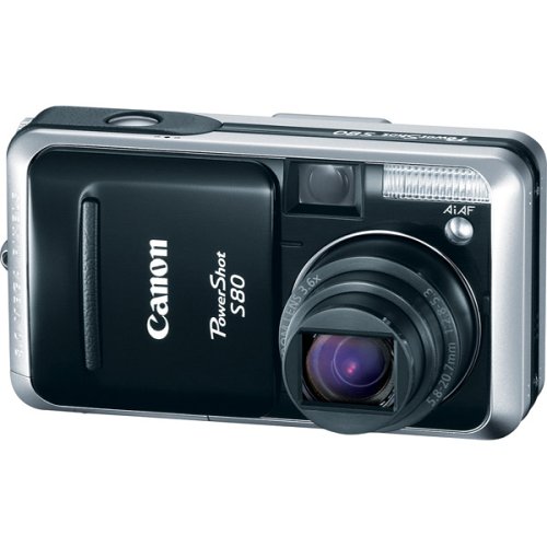 Canon Powershot S80 8MP Digital Camera with 3.6x Wide Angle Optical Zoom