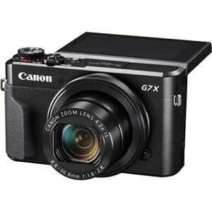 Canon PowerShot G7 X Mark II Digital Camera (1066C001) + 64GB Memory Card + NB13L Battery + Corel Photo Software + Charger + Card Reader + Soft Bag + Flex Tripod + More (Renewed)