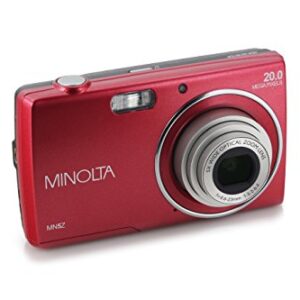 Minolta 20 Mega Pixels Digital Camera, 5X Optical Zoom & HD Video with 2.7" LCD, Red (MN5Z-R)