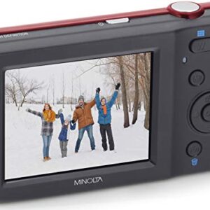 Minolta 20 Mega Pixels Digital Camera, 5X Optical Zoom & HD Video with 2.7" LCD, Red (MN5Z-R)