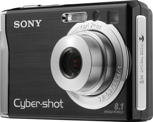 Sony Cybershot DSCW90 8.1MP Digital Camera with 3x Optical Zoom and Super Steady Shot (Black)