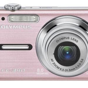 Olympus FE-340 8MP Digital Camera with 5x Optical Zoom (Pink)