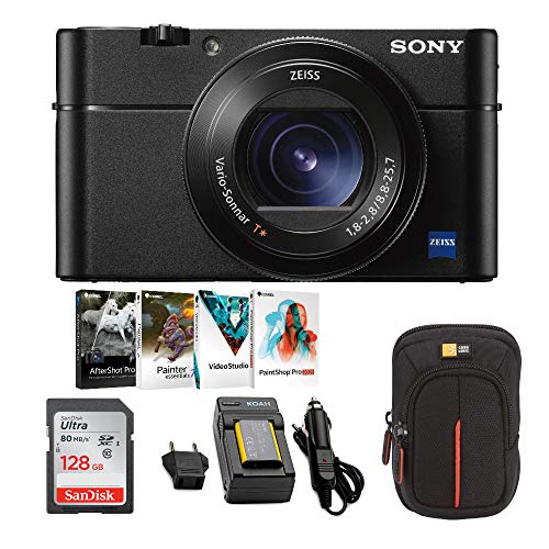 Sony DSC-RX100M5 Cyber-Shot Digital Camera w/ 128GB Memordy Card Bundle