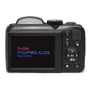 Kodak PIXPRO AZ255 Astro Zoom 16MP Digital Camera (Black) Bundle with Kodak 32GB SD Card and AA Batteries(4-Pack) (3 Items)