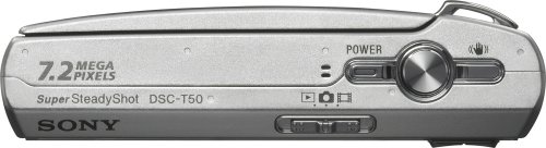 Sony Cybershot DSC-T50 7.2MP Digital Camera with 3x Optical Zoom (Silver)