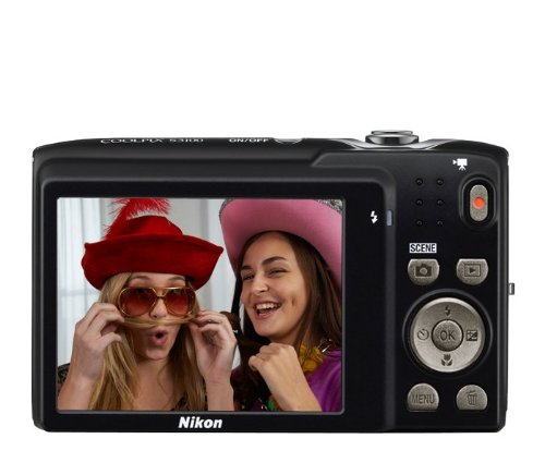 Nikon COOLPIX S3100 14 MP Digital Camera with 5x NIKKOR Wide-Angle Optical Zoom Lens and 2.7-Inch LCD (Red)