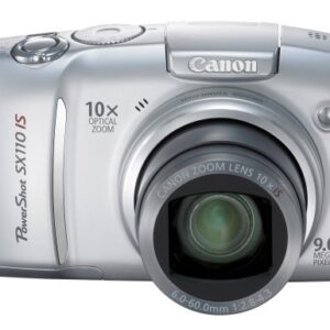 Canon Powershot SX110IS 9MP Digital Camera with 10x Optical Image Stabilized Zoom (Silver)