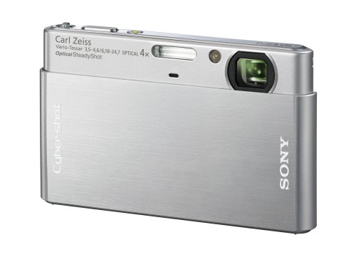 Sony Cybershot DSC-T77 10.1MP Digital Camera with 4x Optical Zoom with Super Steady Shot Image Stabilization (Silver)