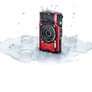 Olympus Tough TG-6 Waterproof Camera, Red -64GB Basic Bundle (Renewed)