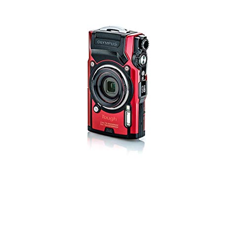 Olympus Tough TG-6 Waterproof Camera, Red -64GB Basic Bundle (Renewed)