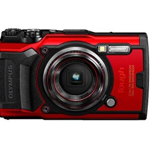 Olympus Tough TG-6 Waterproof Camera, Red -64GB Basic Bundle (Renewed)