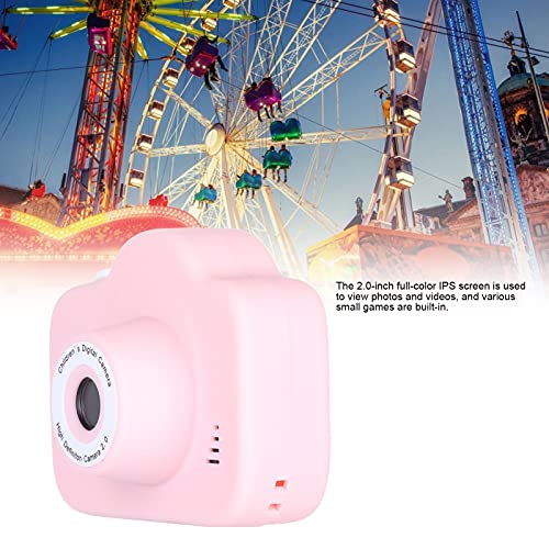 Oreilet Mini Toy Camera, Lightweight 1080P Mini Child Camera for Educational Toy for Children Kids for Boys Girls for Gift(Pink)