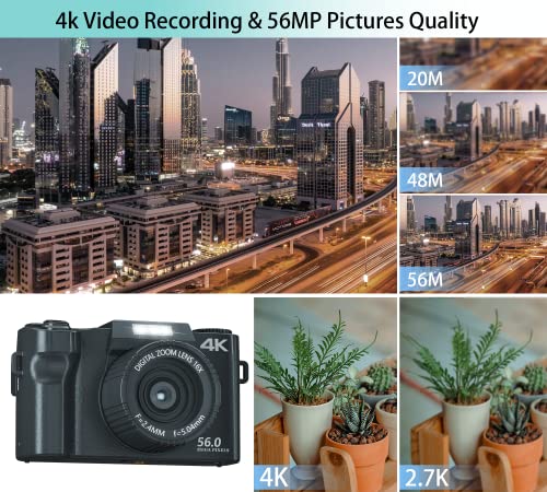 1080P 24MP Digital Camera, Point and Shoot Camera with 32GB SD Card,16X Digital Zoom Video Camera for Kids Teens/Adults