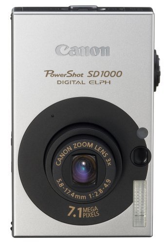 Canon PowerShot SD1000 7.1MP Digital Elph Camera with 3x Optical Zoom (Black) (OLD MODEL)