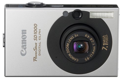 Canon PowerShot SD1000 7.1MP Digital Elph Camera with 3x Optical Zoom (Black) (OLD MODEL)