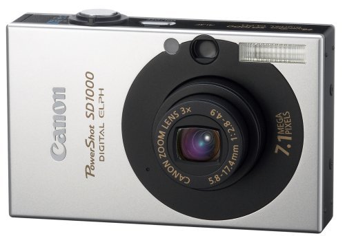 Canon PowerShot SD1000 7.1MP Digital Elph Camera with 3x Optical Zoom (Black) (OLD MODEL)