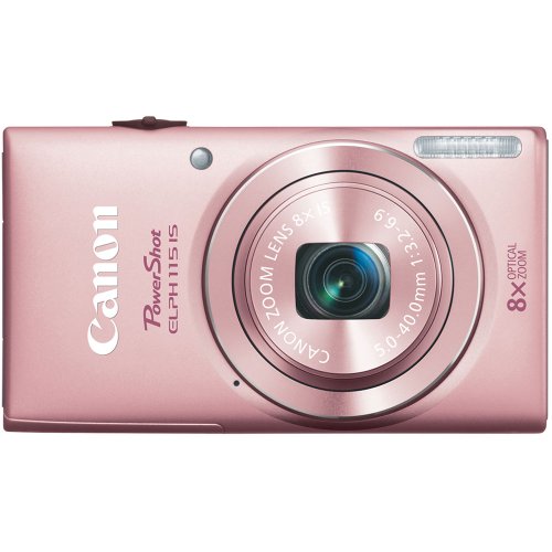 Canon PowerShot ELPH 115 is 16.0 MP Digital Camera with 8X Optical Zoom with a 28mm Wide-Angle Lens and 720p HD Video Recording (Pink)