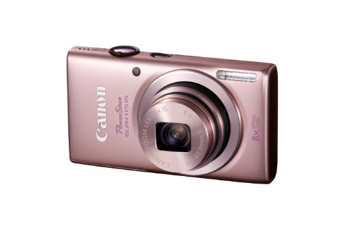 Canon PowerShot ELPH 115 is 16.0 MP Digital Camera with 8X Optical Zoom with a 28mm Wide-Angle Lens and 720p HD Video Recording (Pink)