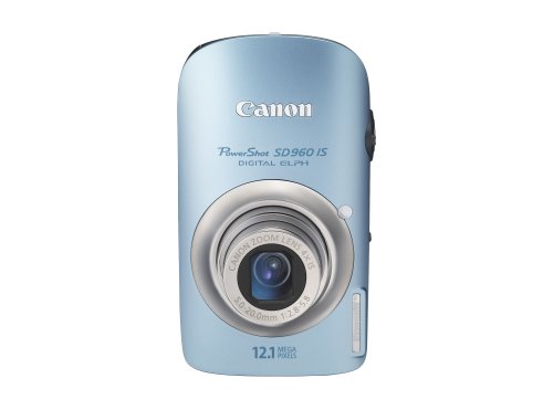 Canon PowerShot SD960IS 12.1 MP Digital Camera with 4x Wide Angle Optical Image Stabilized Zoom and 2.8-inch LCD (Light Blue)