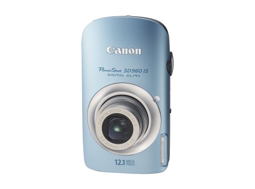 Canon PowerShot SD960IS 12.1 MP Digital Camera with 4x Wide Angle Optical Image Stabilized Zoom and 2.8-inch LCD (Light Blue)