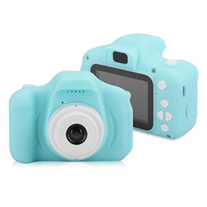 Mini Digital Camera, Children Eye-Friendly and Cear HD Cartoon Camera DIY Photos Video Recording, with 2.0in IPS Screen, Photo Frames, for Kids(Green)