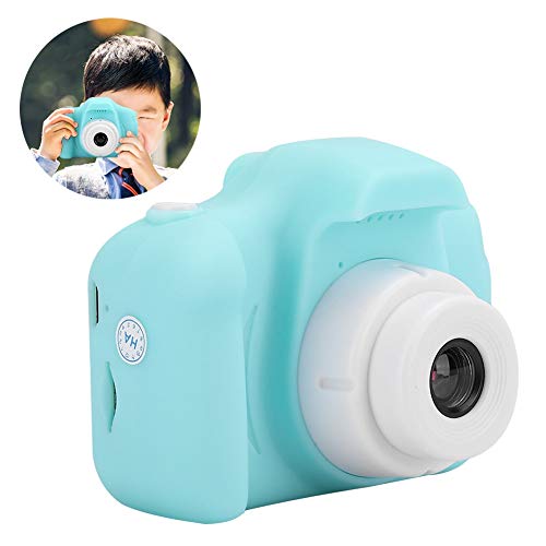 Mini Digital Camera, Children Eye-Friendly and Cear HD Cartoon Camera DIY Photos Video Recording, with 2.0in IPS Screen, Photo Frames, for Kids(Green)