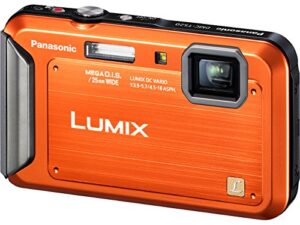 panasonic lumix ts20 16.1 mp tough waterproof digital camera with 4x optical zoom (orange) (old model)