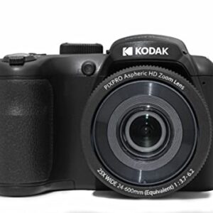 KODAK PIXPRO Astro Zoom AZ255-BK 16MP Digital Camera with 25X Optical Zoom 24mm Wide Angle 1080P Full HD Video and 3" LCD (Black)